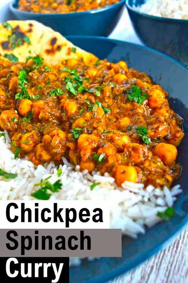 Chickpea Spinach Curry (Chana Palak Masala) - The Fiery Vegetarian