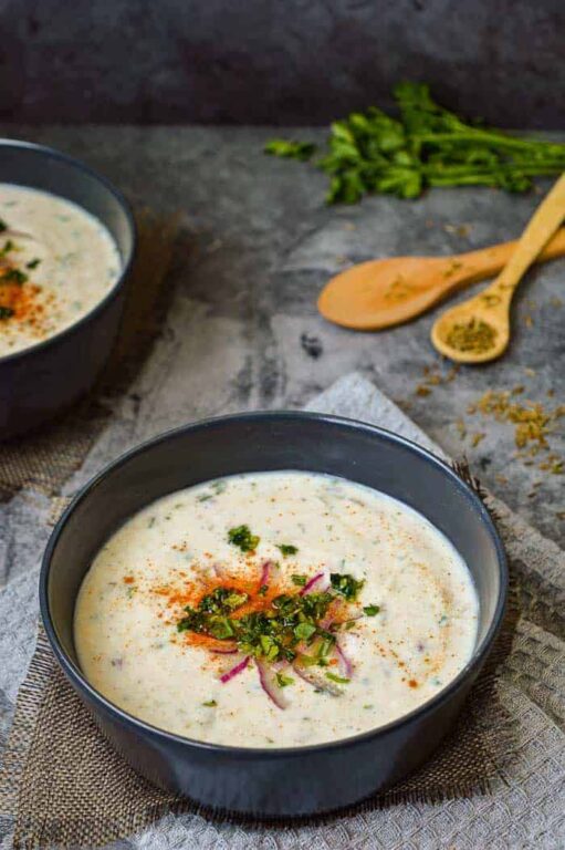 Easy Onion Raita in 5 minutes! - The Fiery Vegetarian