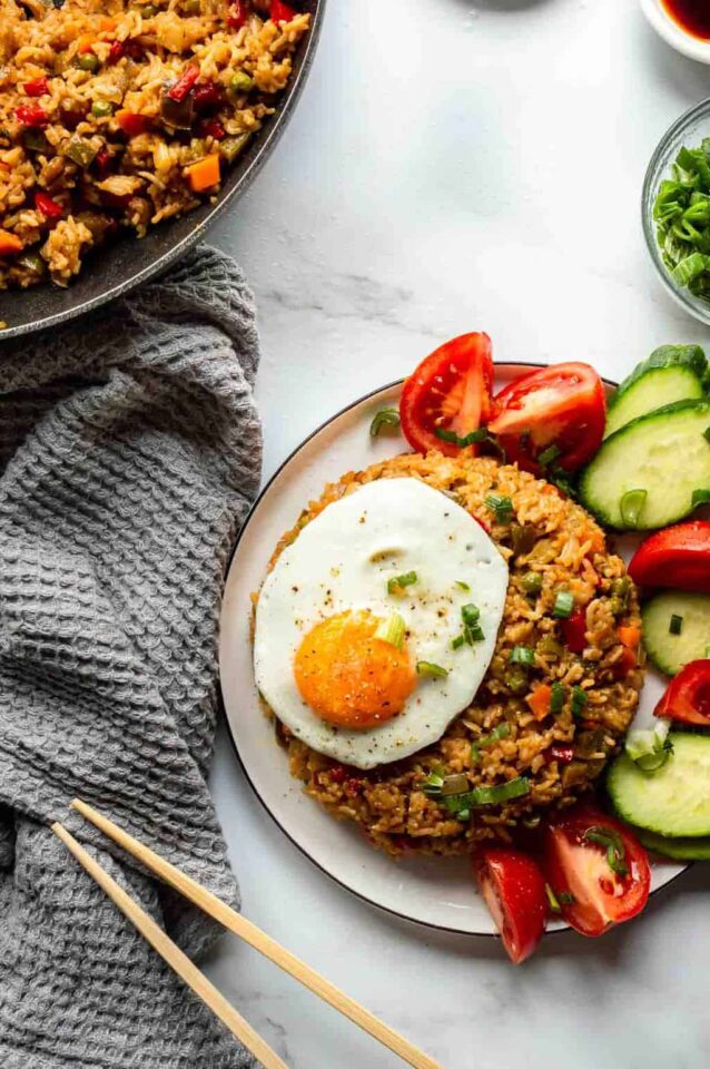 Easy Vegetarian Nasi Goreng - The Fiery Vegetarian