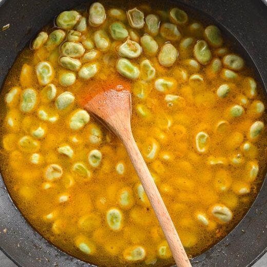 Spanish Fava Beans Recipe - The Fiery Vegetarian