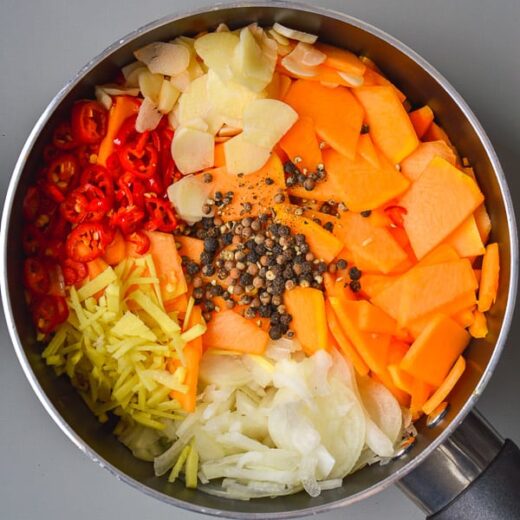 Spicy Pumpkin Pickle Recipe (Refrigerator Pickle) - The Fiery Vegetarian