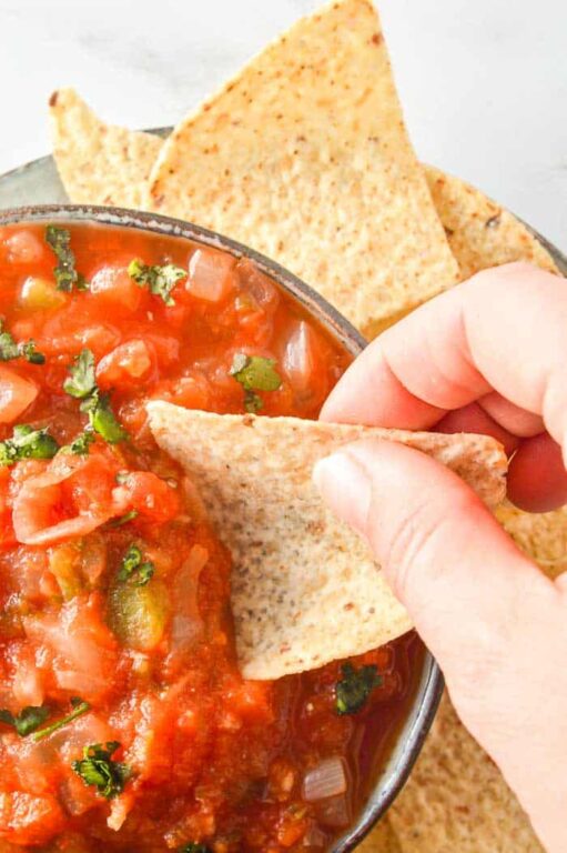 Homemade Chunky Salsa Recipe - The Fiery Vegetarian