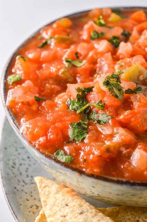 Homemade Chunky Salsa Recipe - The Fiery Vegetarian