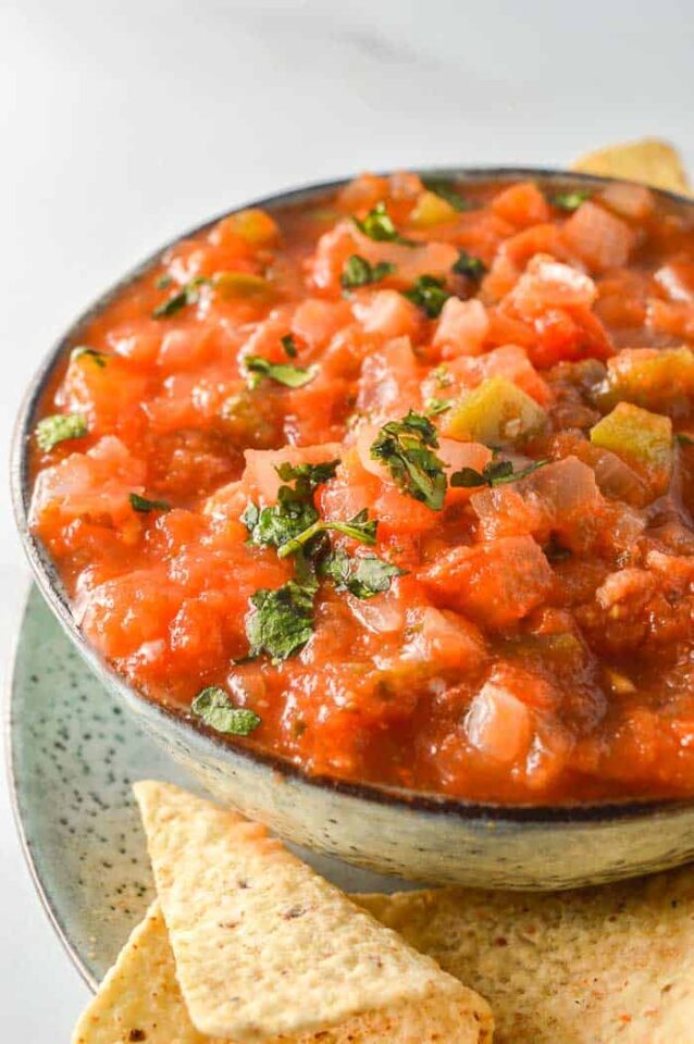 Homemade Chunky Salsa Recipe - The Fiery Vegetarian