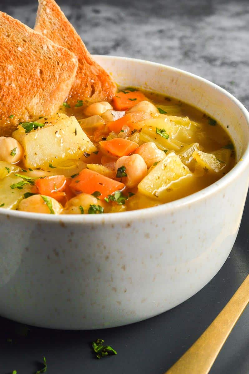 Hearty Vegan Potato Stew With Chickpeas The Fiery Vegetarian
