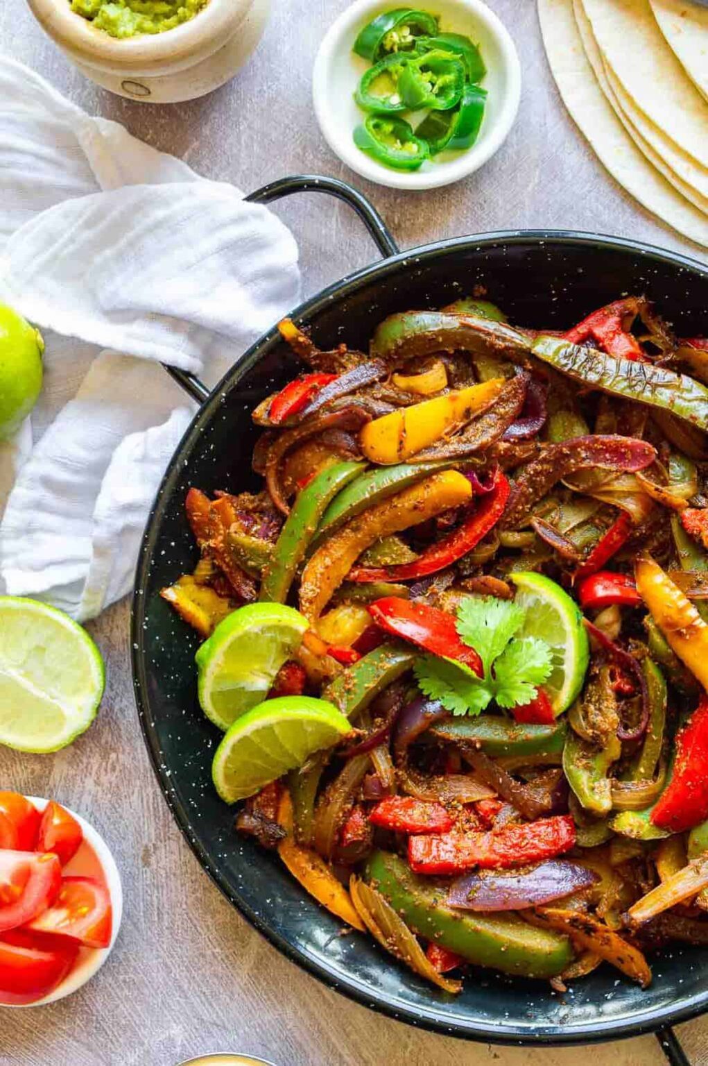 15 Minute Fajita Veggies Recipe The Fiery Vegetarian