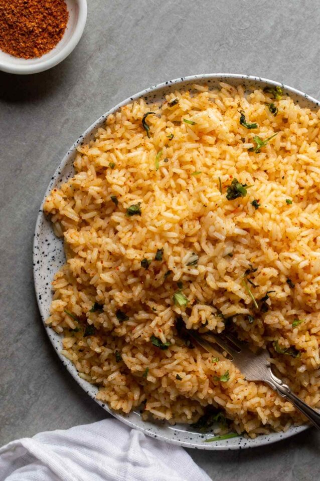 Tasty Tajín Rice Recipe - The Fiery Vegetarian