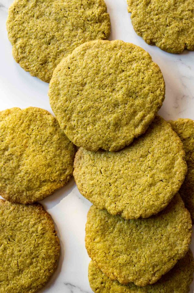 Quick Vegan Matcha Cookies (Gluten-Free!) - The Fiery Vegetarian