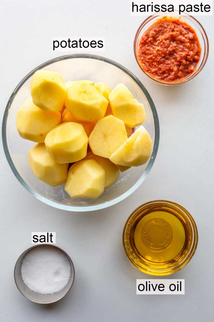 Spicy Roasted Harissa Potatoes - The Fiery Vegetarian