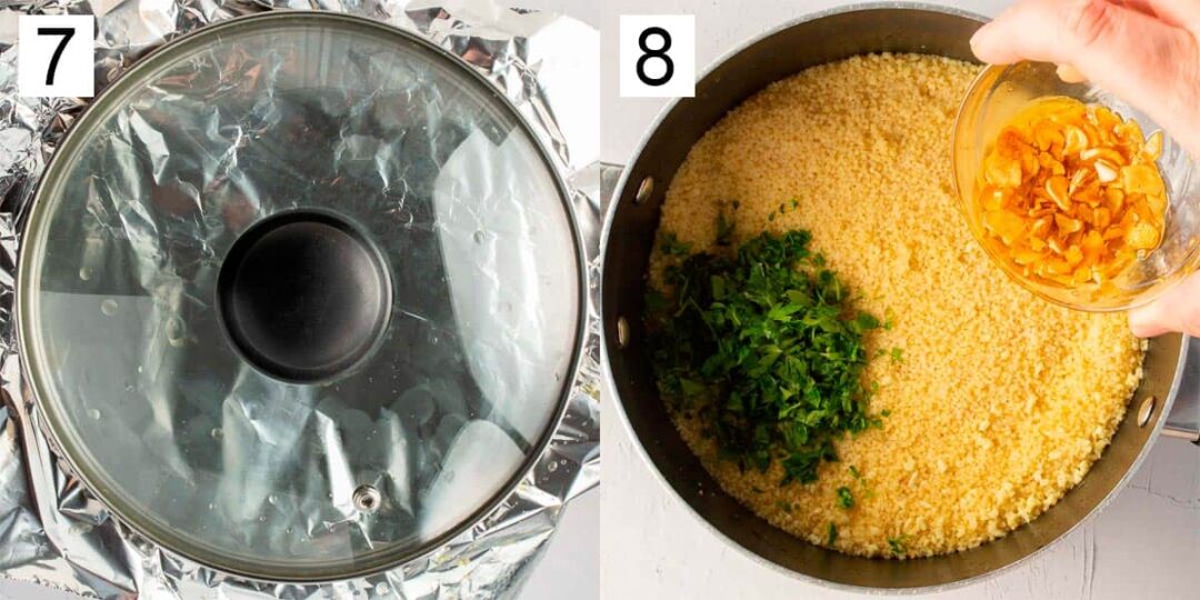 Easy Garlic Couscous - The Fiery Vegetarian