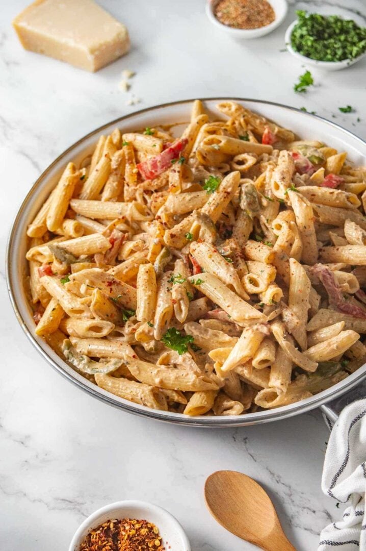 Easy Vegetarian Rasta Pasta - The Fiery Vegetarian