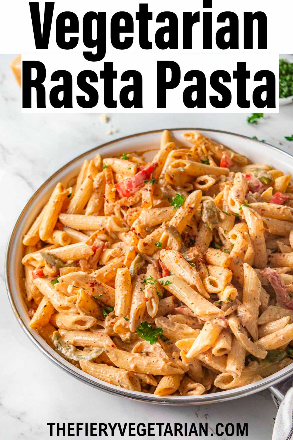Easy Vegetarian Rasta Pasta - The Fiery Vegetarian