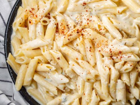 Quick Pasta Alla Gorgonzola - The Fiery Vegetarian
