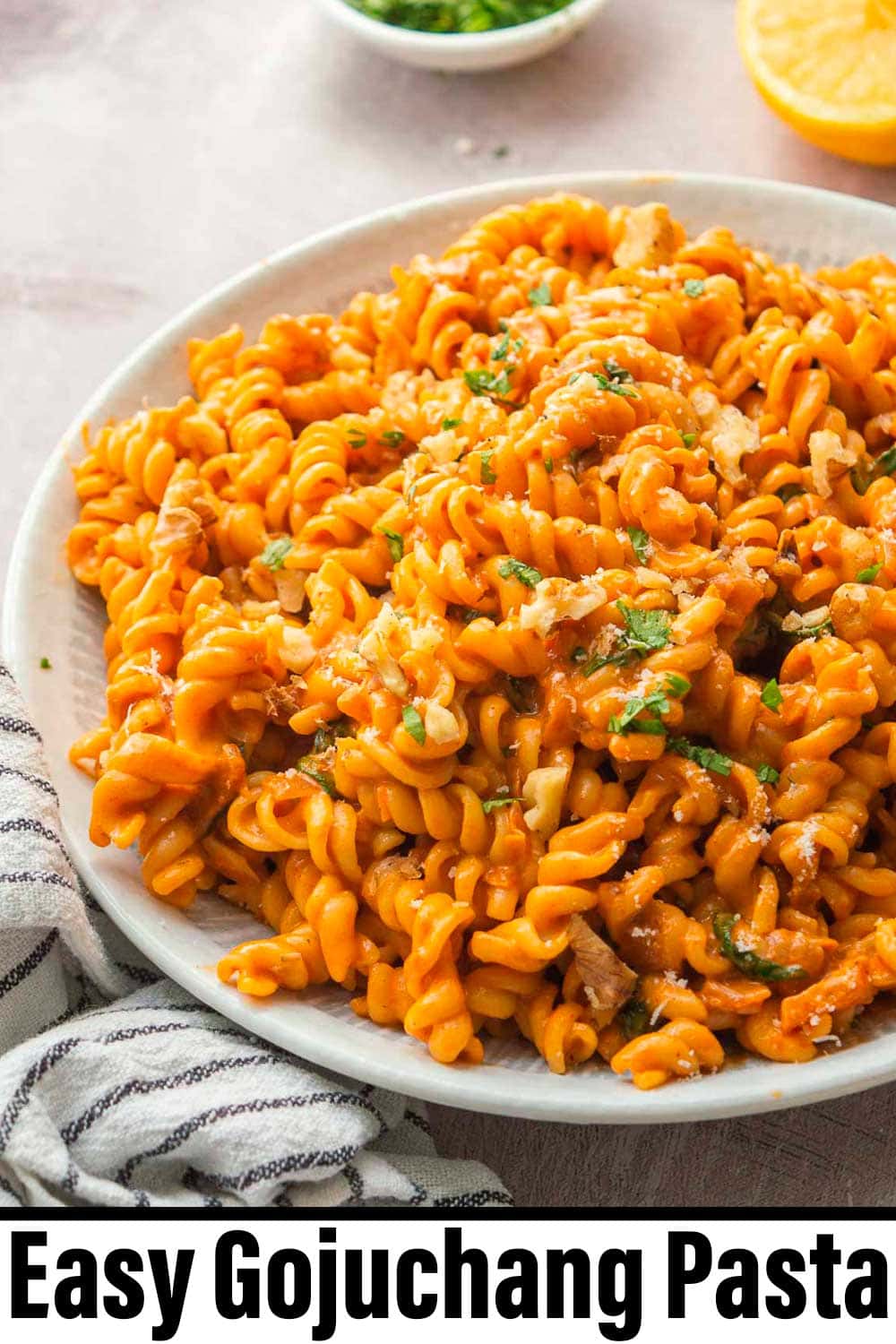 Quick Gochujang Pasta - The Fiery Vegetarian