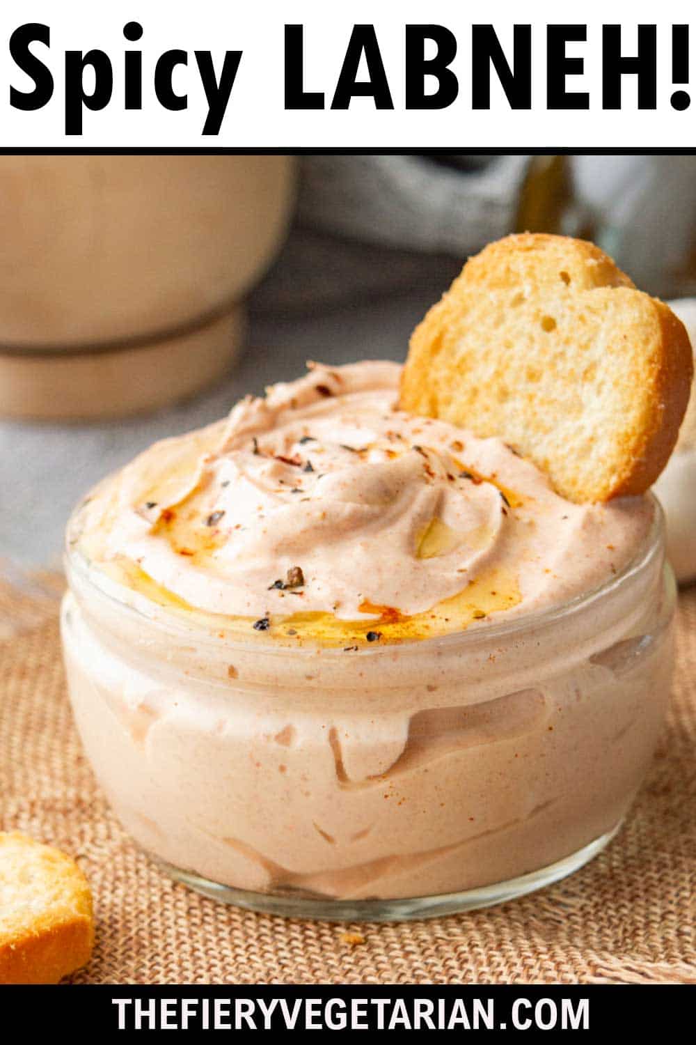 Quick Spicy Labneh Dip - The Fiery Vegetarian