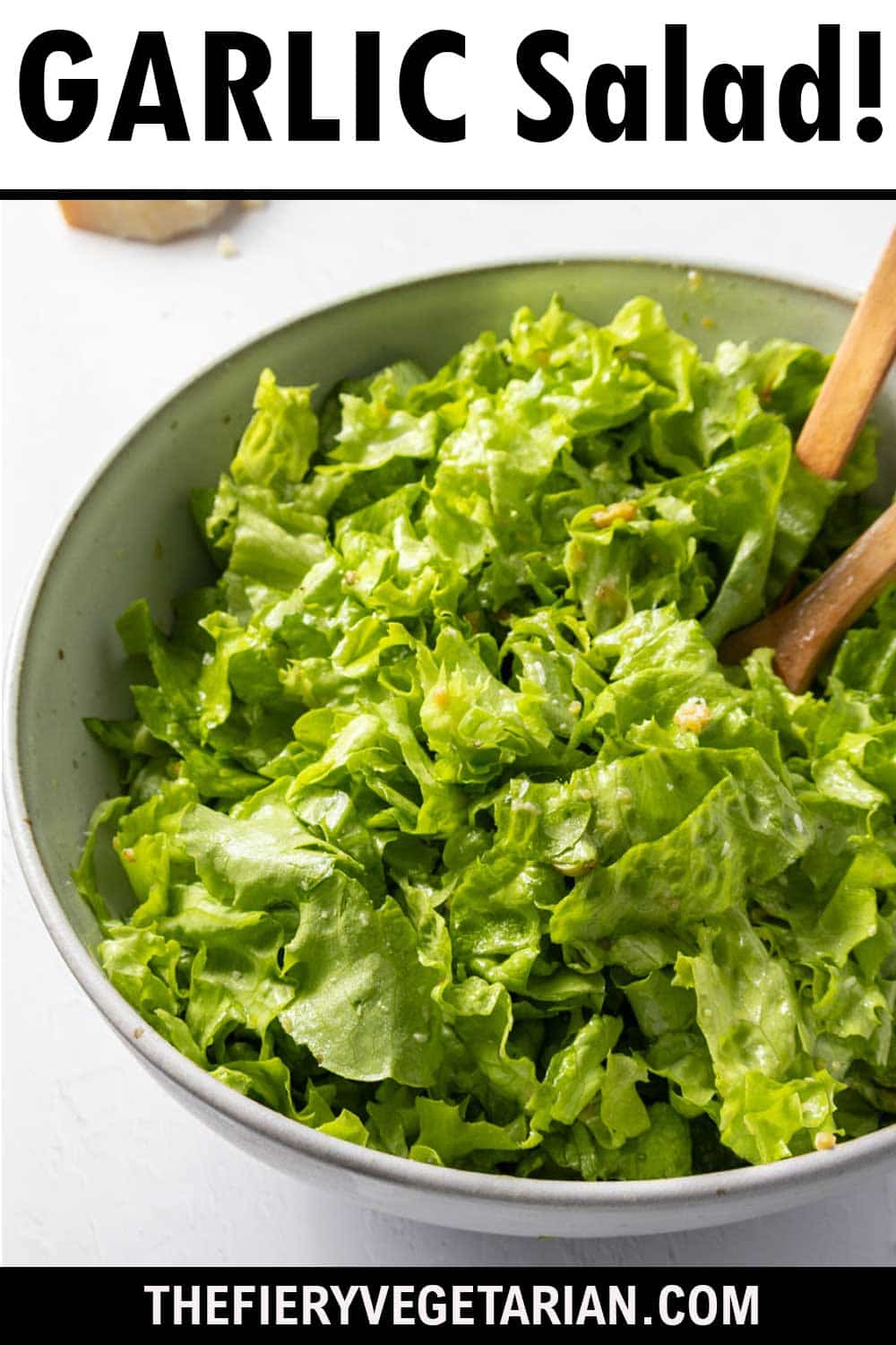 Easy Garlic Salad (Toasted Garlic Dressing) - The Fiery Vegetarian